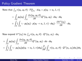 Policy Gradient Theorem | PDF