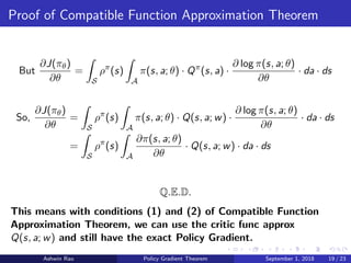 Policy Gradient Theorem | PDF