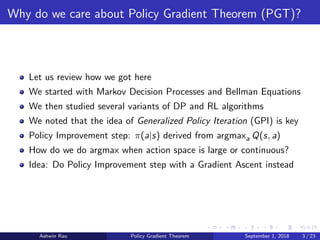 Policy Gradient Theorem | PDF