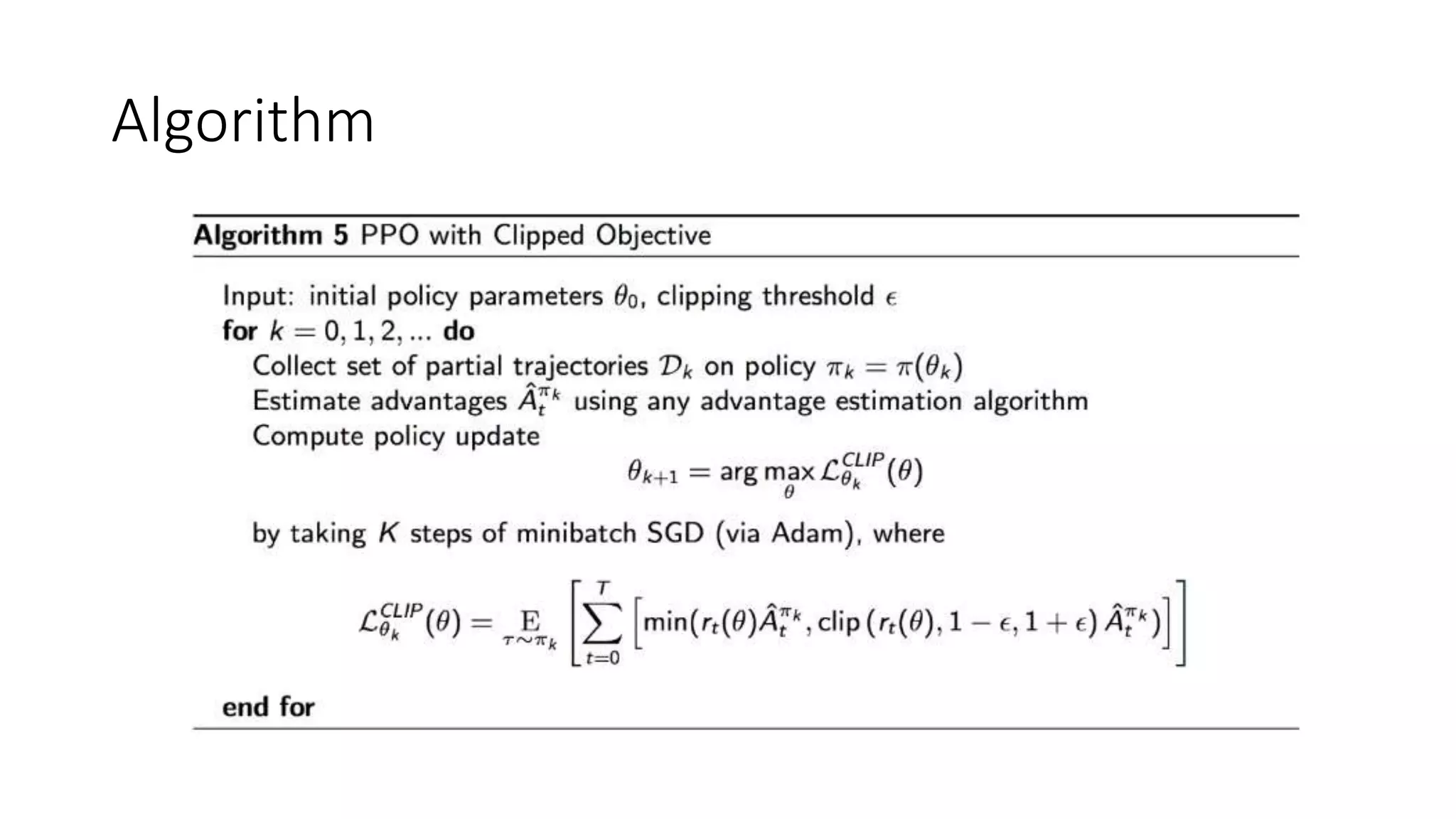Proximal Policy Optimization | PPT Proximal Policy Optimization | PPT