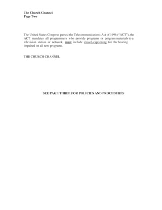 Policy guide word-3 , Church At Home | PDF | Public Radio | Talk Radio