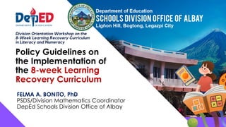 Policy Guidelines - 8week LRC - Marisons.pptx