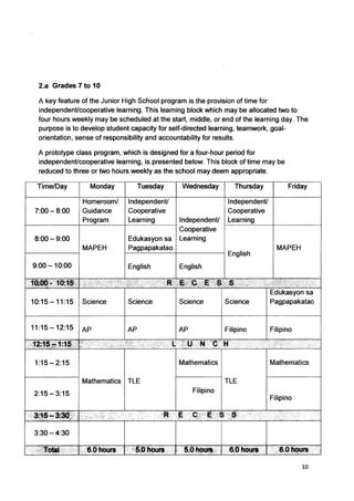 Policy Guidelines on the Implementation of Grades 1 to 10 under the K ...
