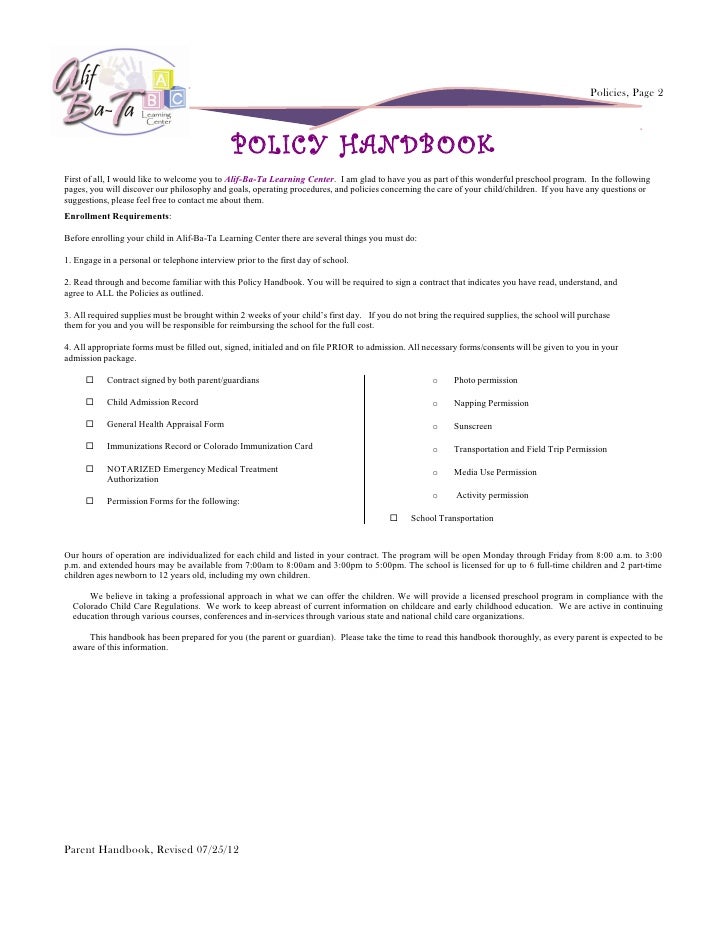 Policy Handbook Preschool policy-handbook-preschool