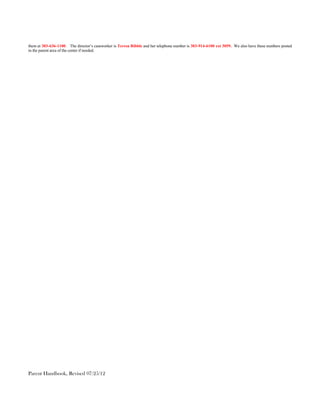 Policy handbook preschool | DOC