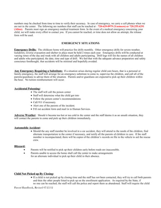 Policy handbook preschool | PDF