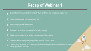 Steps for Rolling out a Policy Management Process | PPTX