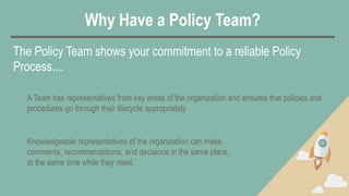 Steps for Rolling out a Policy Management Process | PPTX
