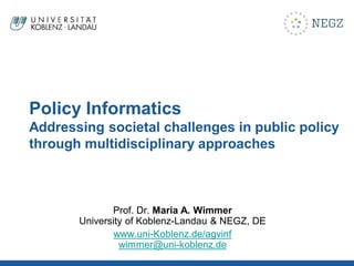 Keynote Speech: Policy Informatics | PPT