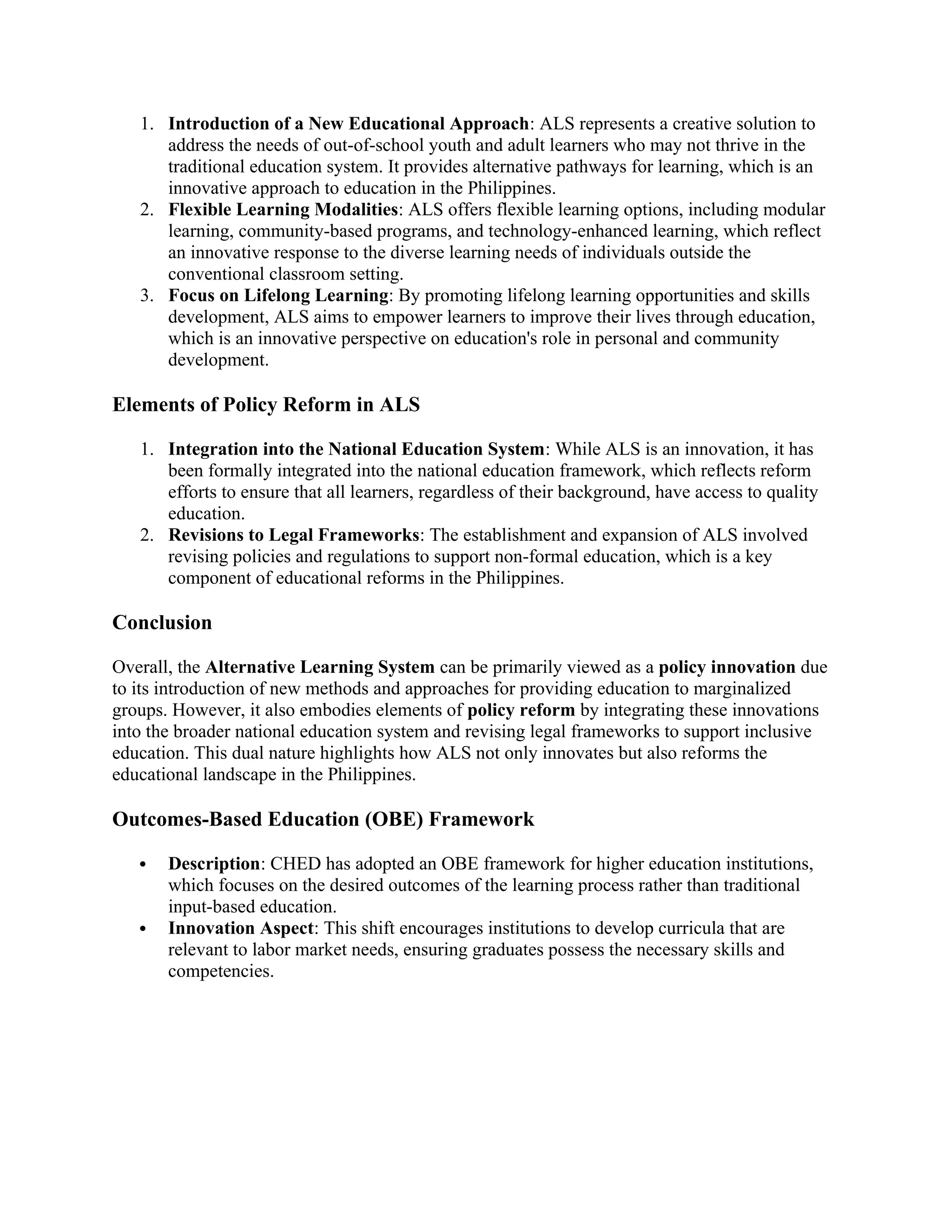 Policy innovations and reforms in the Philippine Education System.docx