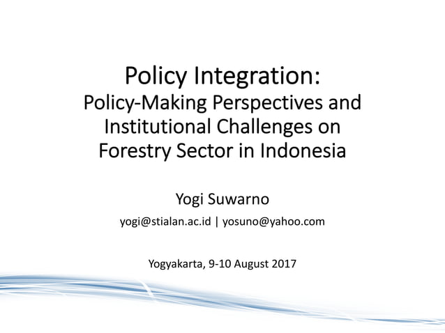 Policy integration | PDF | Political Issues & policy | Politics