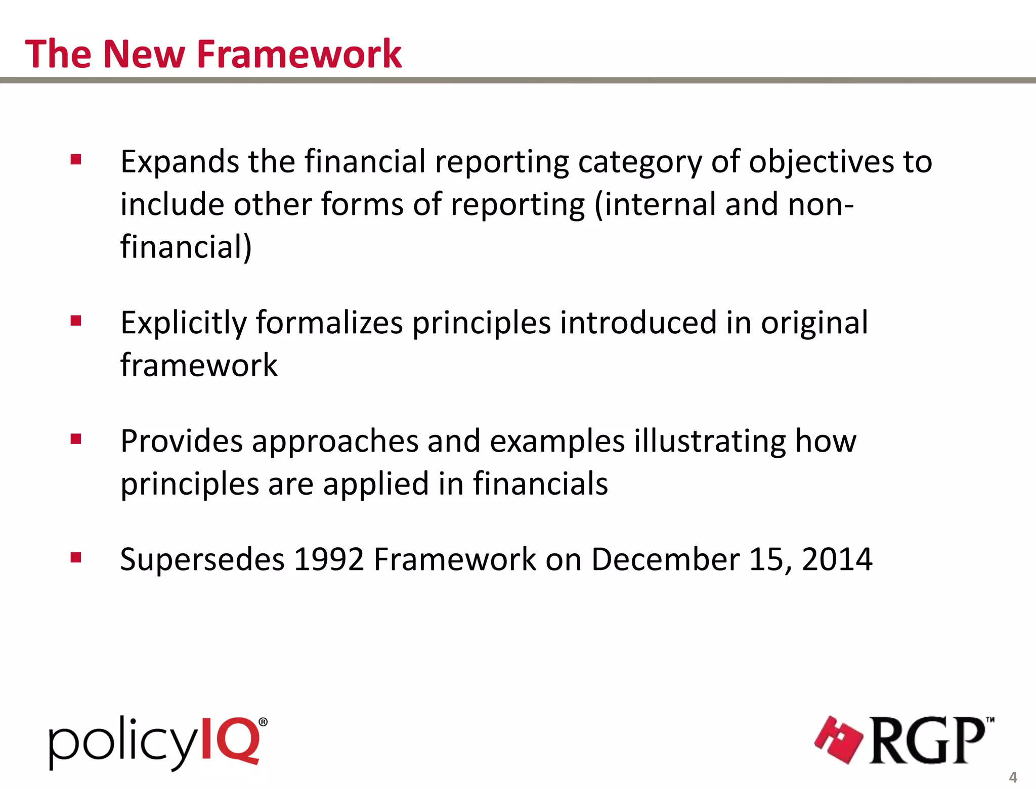 policyIQ for COSO 2013 Internal Control - Integrated Framework | PPT