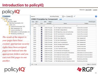 policyIQ for COSO 2013 Internal Control - Integrated Framework | PPT