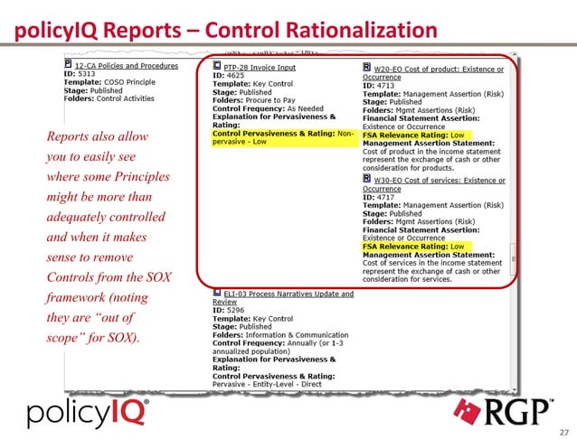 policyIQ for COSO 2013 Internal Control - Integrated Framework | PPT