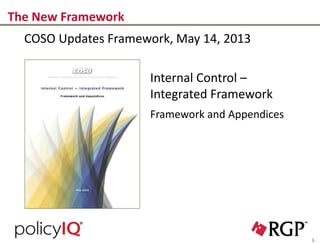 policyIQ for COSO 2013 Internal Control - Integrated Framework | PPT