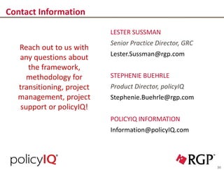 policyIQ for COSO 2013 Internal Control - Integrated Framework | PPT