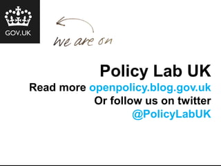 Policy Lab - tools and techniques | PDF