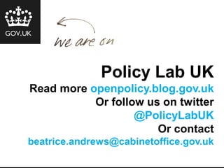 Methodbank and toolkit for design in Government | PDF