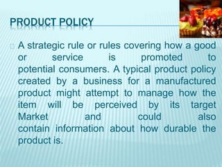 Product policy, Product Life cycle & New Product Demand Forecasting ...