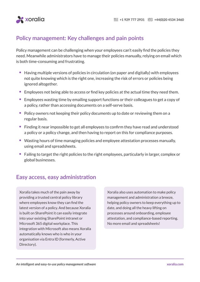 Policy management software on SharePoint | PDF