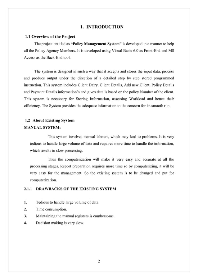 Policy management system project report.pdf | Operating Systems | Computer Software and Applications