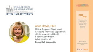 PolicyMap in the Classroom (2017) - Dr Anne Hewitt | PDF