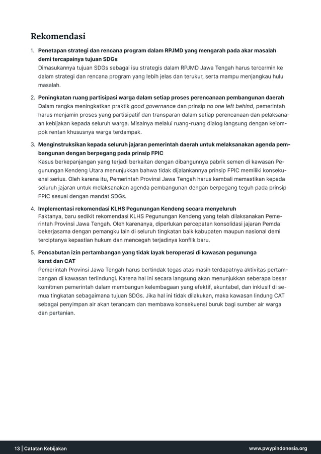 Pengarusutamaan SDGs dalam Rencana Pembangunan di Jawa Tengah ...