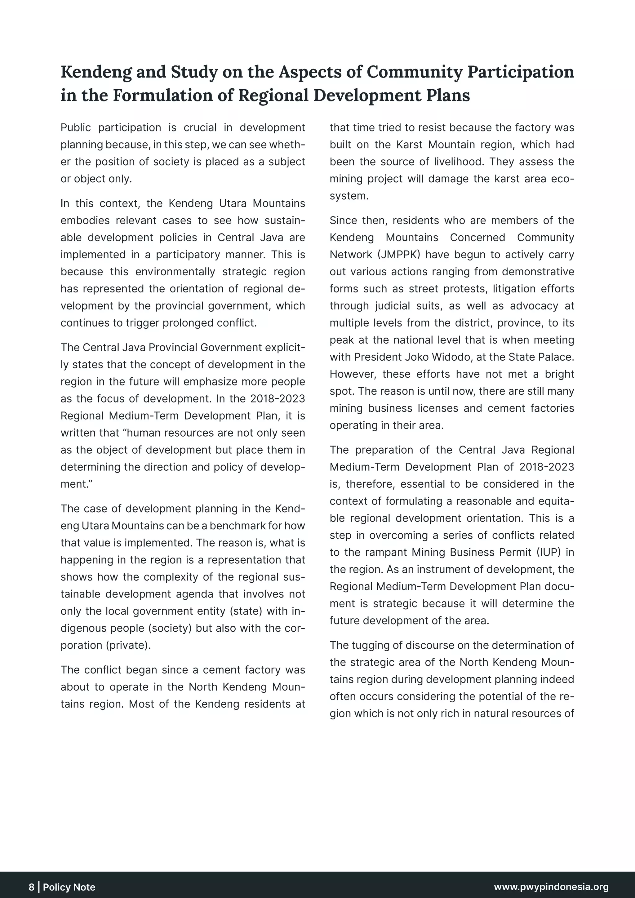 Mainstreaming SDGs in Development Plans in Central Java: Review of ...
