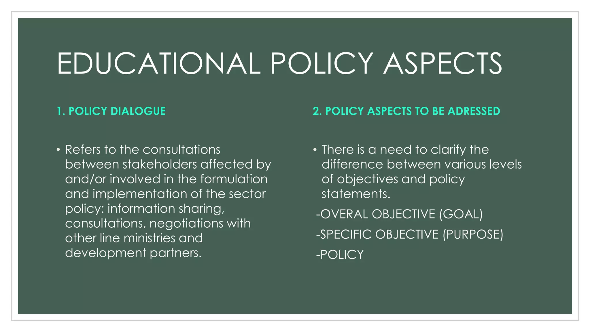 Policy objectives | PPTX