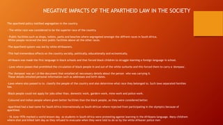 Policy of apartheid 1948 | PPTX