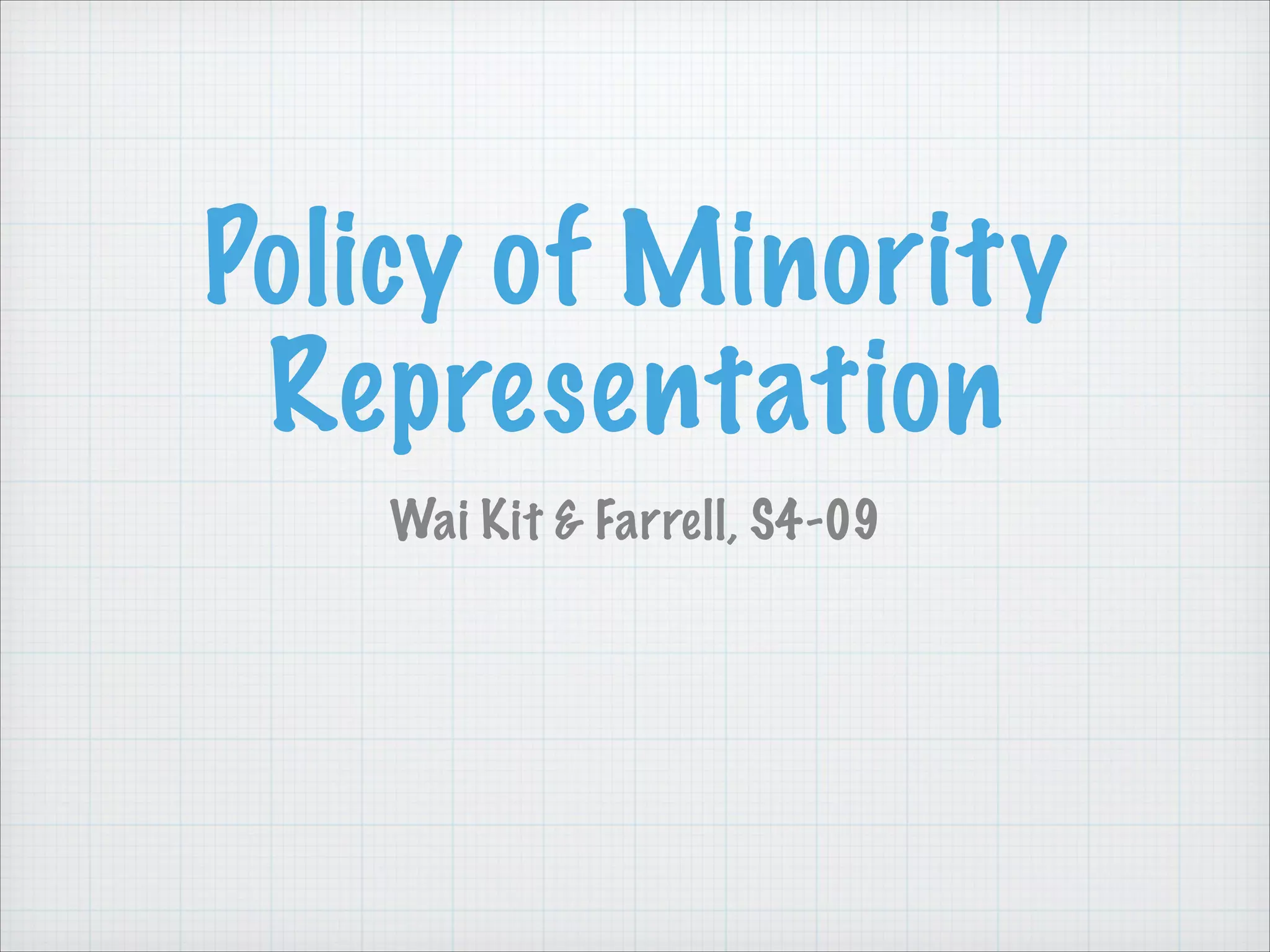 Policy of minority representation | PDF