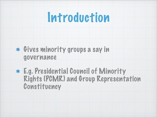 Policy of minority representation | PDF