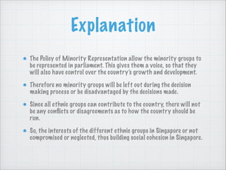 Policy of minority representation | PDF