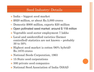 Policy of seed development | PPTX