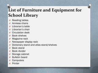 Policy on school library establishment, improvement, | PDF