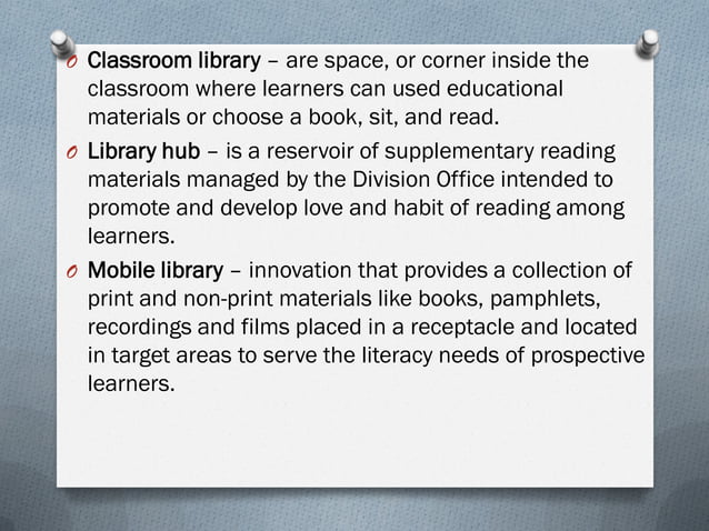 Policy on school library establishment, improvement, | PDF