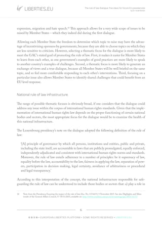 The rule of law dialogue: five ideas for future EU presidencies | PDF ...