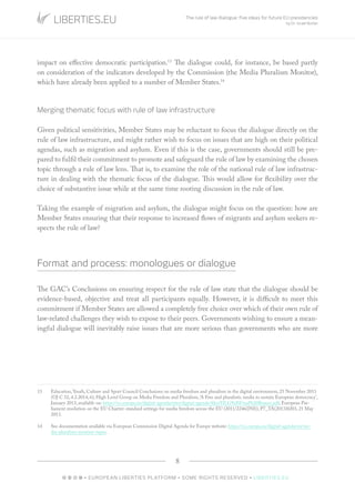 The rule of law dialogue: five ideas for future EU presidencies | PDF ...