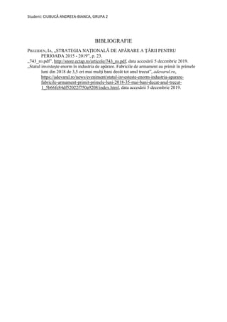 Policy Paper - Strategia Națională de Apărare a țării pentru perioada 2015-2019 | DOCX