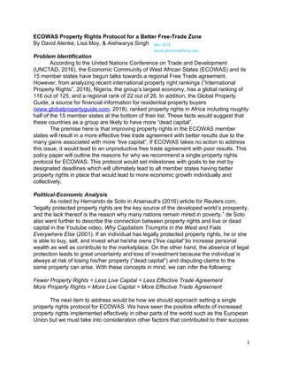 More Property Rights, More Effective African Continental Free Trade ...