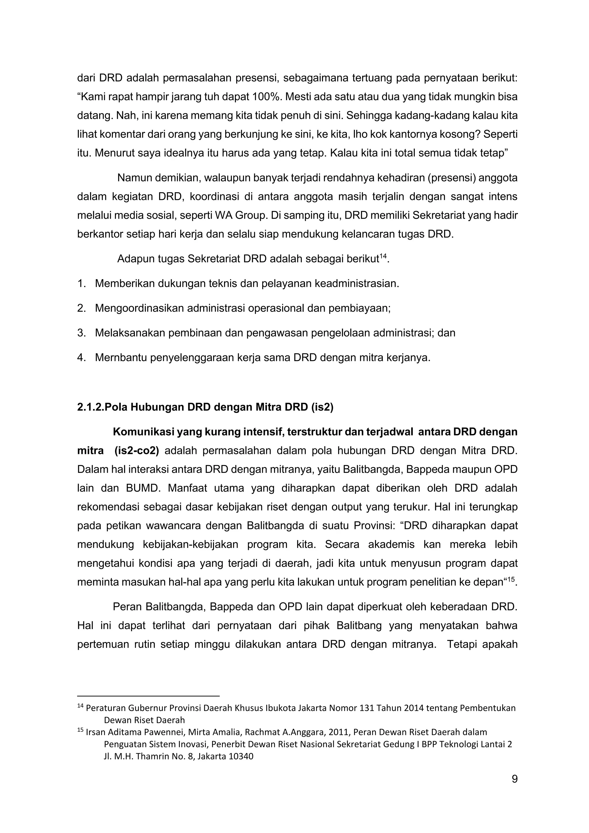 Policy Paper JFP Utama Bappenas: "Optimalisasi Peran Dewan Riset Daerah guna Efektifitas ...