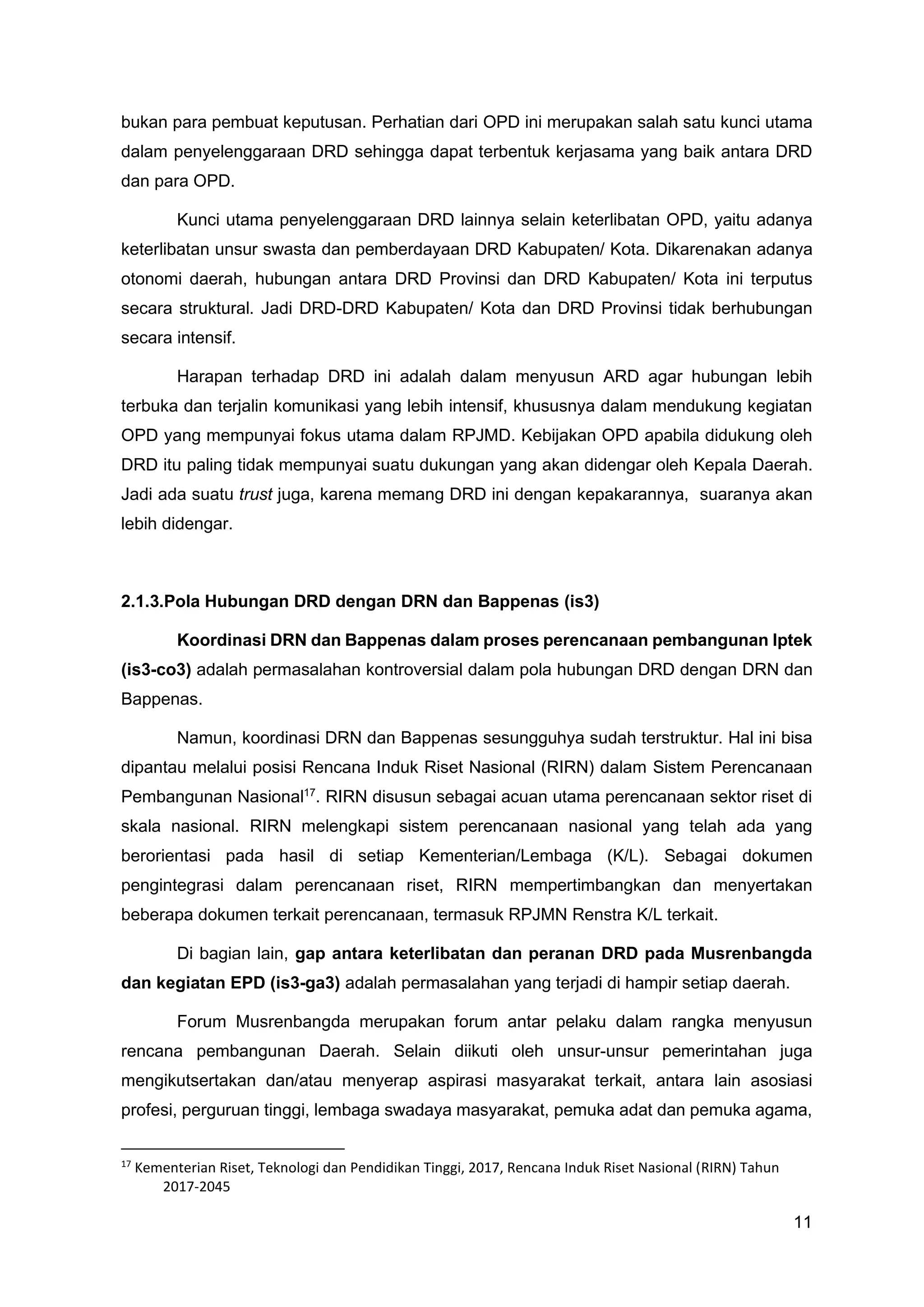 Policy Paper JFP Utama Bappenas: "Optimalisasi Peran Dewan Riset Daerah ...