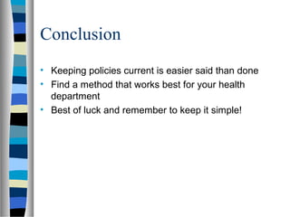 Policy presentation | PPT