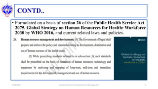 Policy related to HRH management in Nepal.pptx