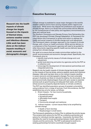 Climate Change Adaptation: A Framework for Local Action | PDF