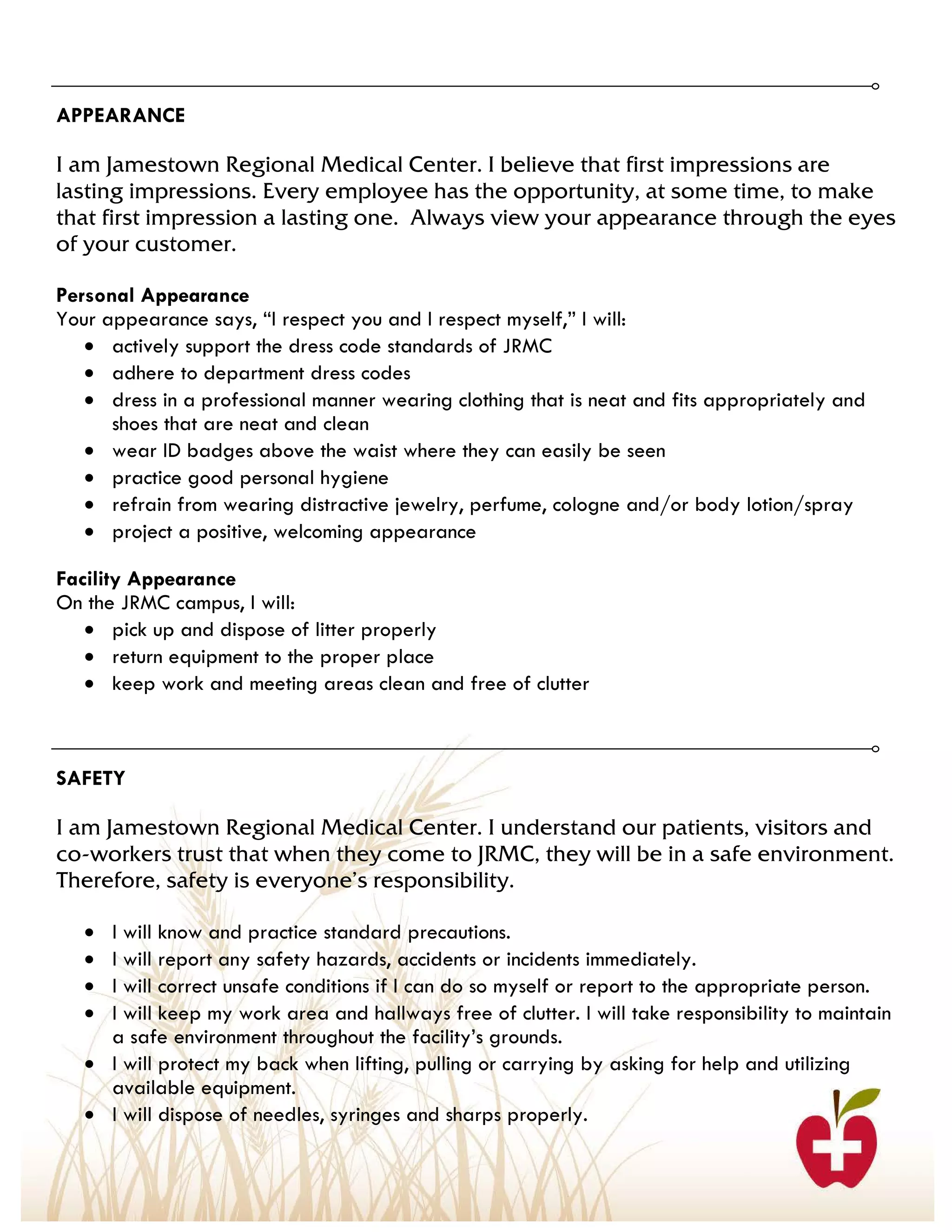 Policy standardsofbehavior | PDF