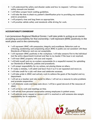Policy standardsofbehavior | PDF