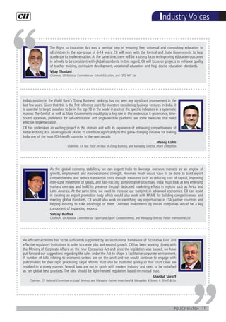 CII Policy Watch, June 2014 : Accelerating Growth, Creating Employment ...
