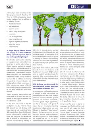 CII Policy Watch, June 2014 : Accelerating Growth, Creating Employment ...