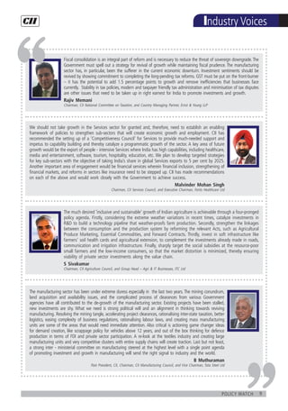 CII Policy Watch, June 2014 : Accelerating Growth, Creating Employment ...